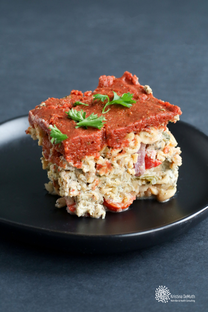 Tofu Ricotta Pasta Bake - Kristina DeMuth