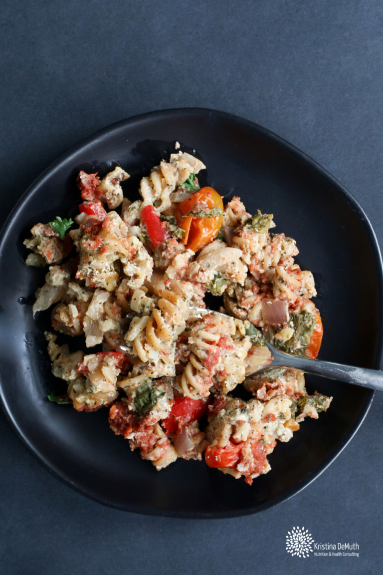 Tofu Ricotta Pasta Bake - Kristina DeMuth